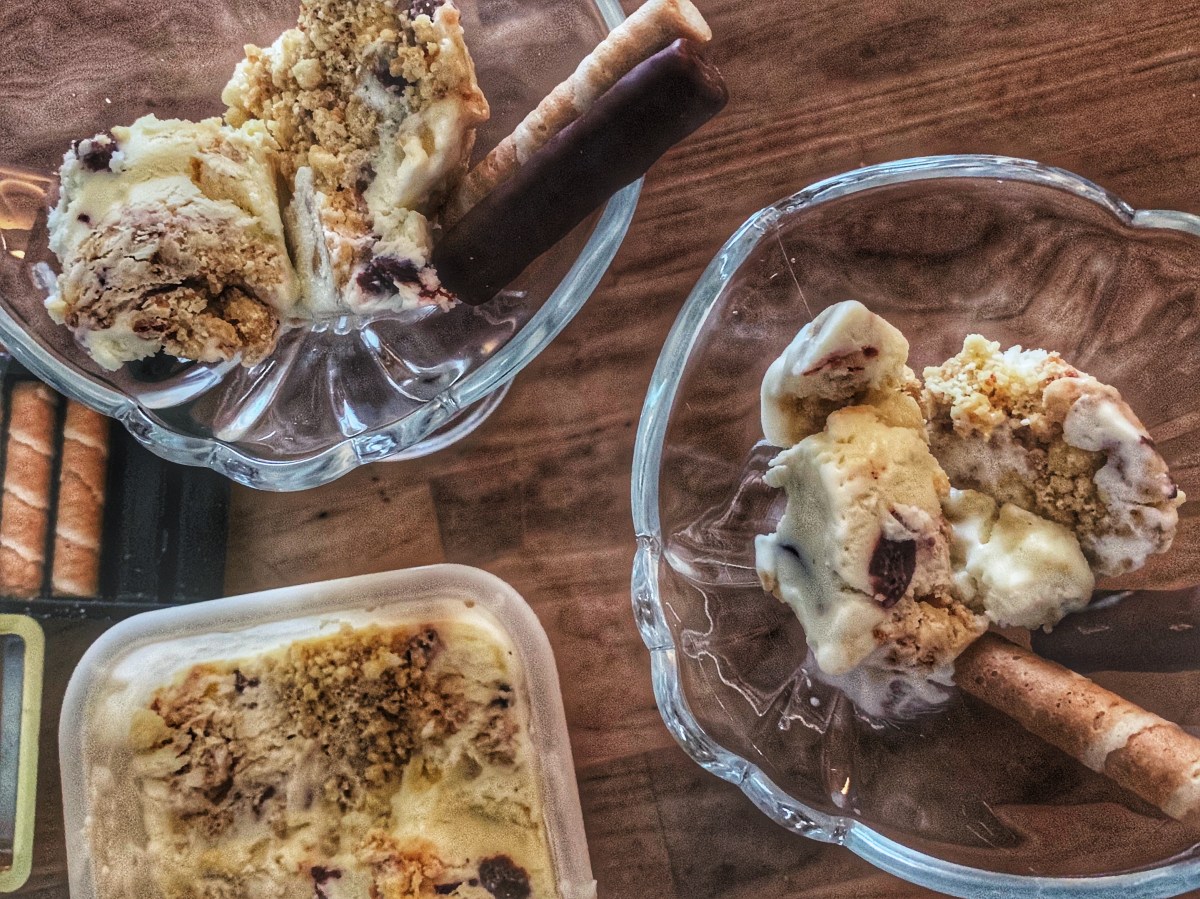 Cherry Bakewell Ice-Cream (No Churn) – Gen's Christmas Kitchen
